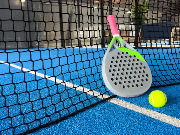 Paddle Objects on Blue Court Stock Image - Image of oxdog, outdoors ...