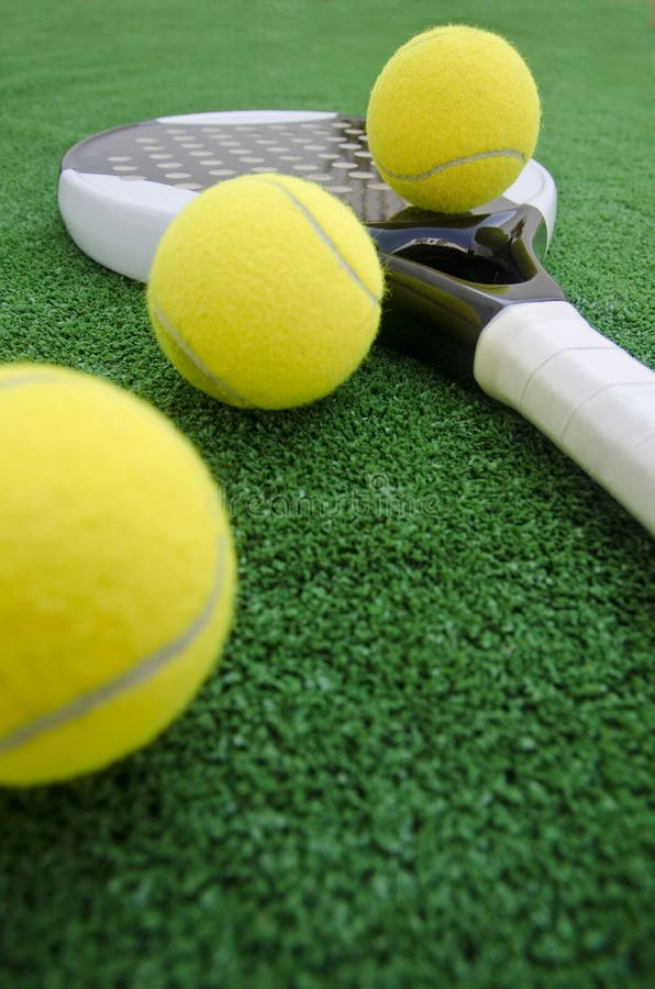Paddle objects on turf stock photo. Image of tennis, grass - 31934926
