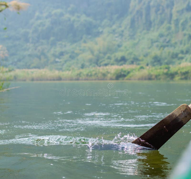 Paddle Over the Water of River Stock Image - Image of holiday ...
