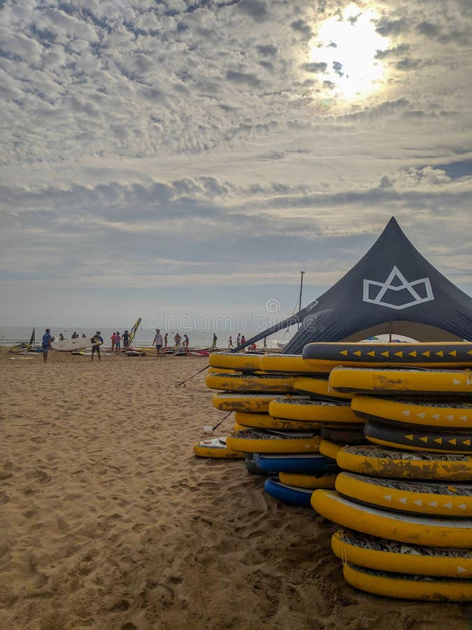 Paddle Surf Boards in the Beach Editorial Photography - Image of summer ...