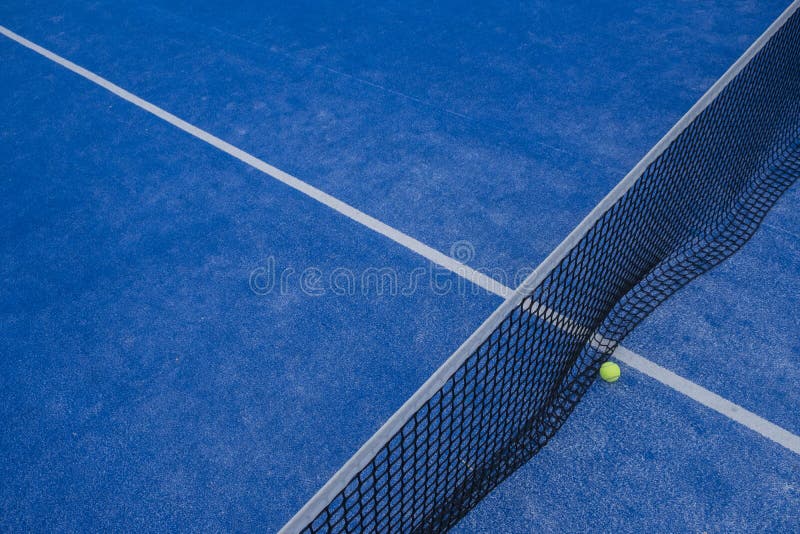 Paddle Tennis Ball at the Net of a Paddle Tennis Court Stock Image ...