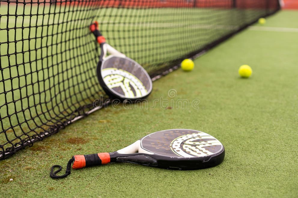 Paddle Tennis Objects and Court. Stock Photo - Image of indoor, club ...