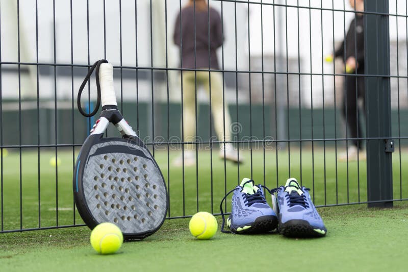 Paddle Tennis Objects and Court. Stock Photo - Image of game, healthy ...