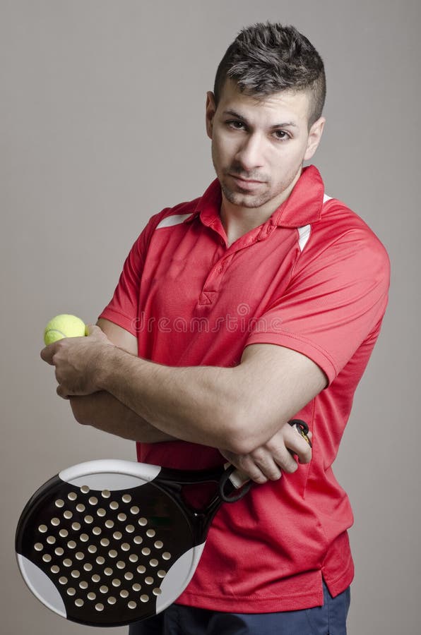 Paddle tennis player stock photo. Image of life, serve - 38240408