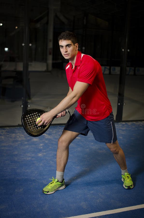 Paddle tennis player stock photo. Image of paddle, game - 35078596