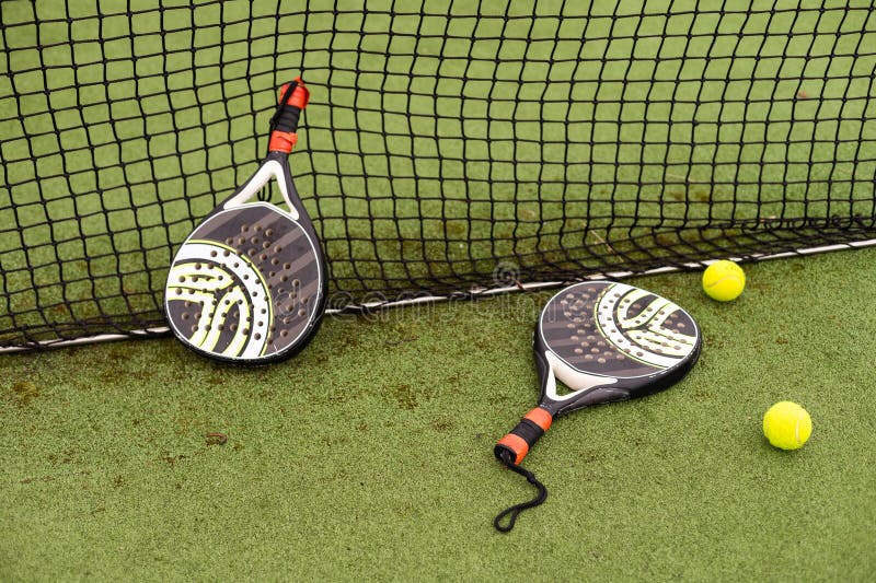 Paddle Tennis Racket and Ball Stock Image - Image of sport, paddle ...