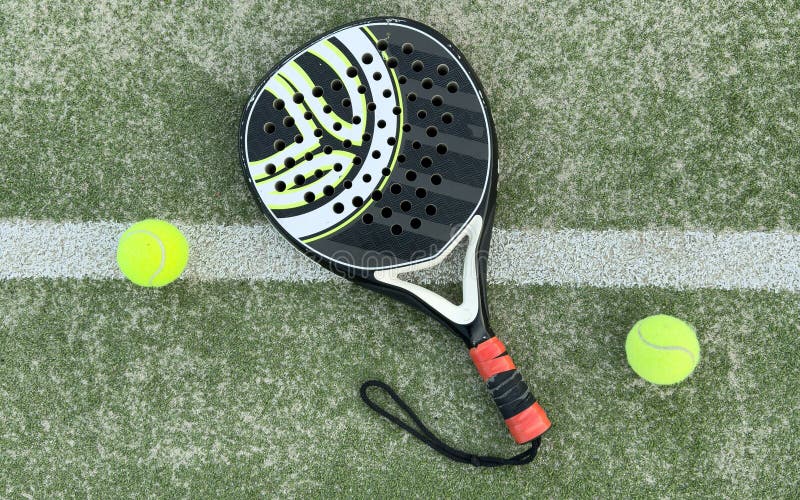 Paddle Tennis Racket and Ball Stock Photo - Image of game, clear: 326159150