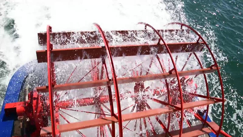 Paddle wheeler boat stock video. Video of boat, maritime - 148059155