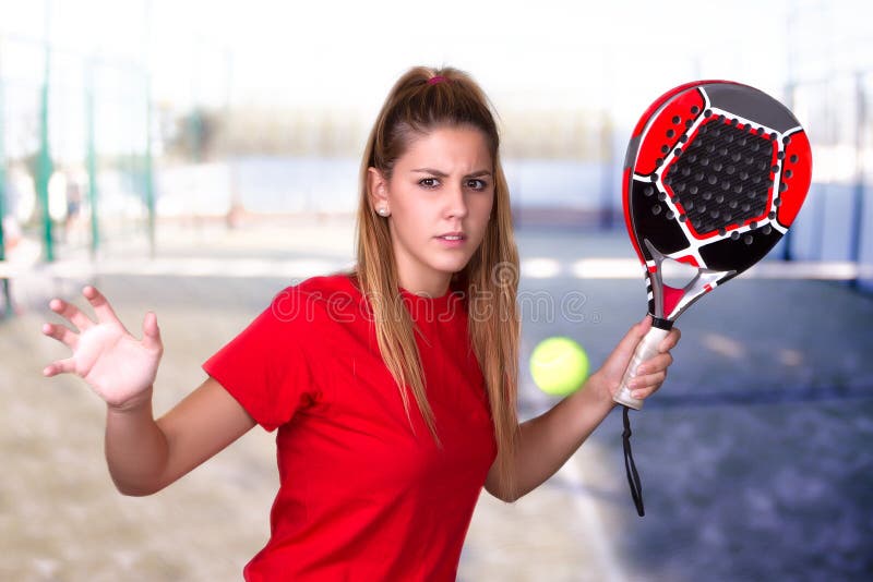 Paddle stock photo. Image of athlete, young, racket, girl - 34057358