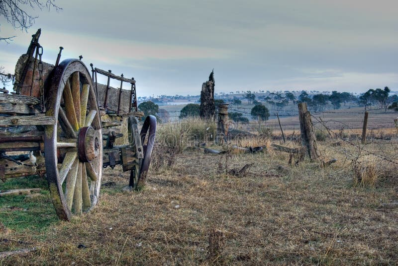 Paddock and old cart stock photo. Image of country, paddock - 2635568