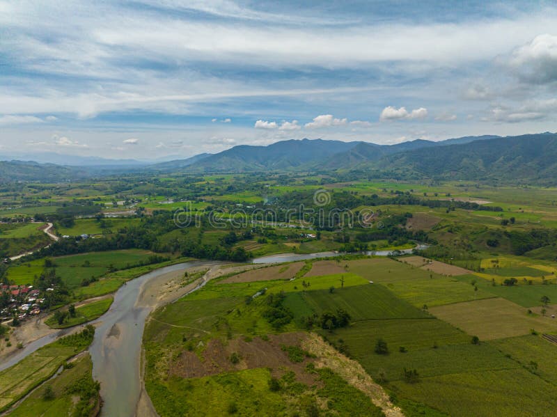 Paddy Farmlands in the Philippines. Stock Image - Image of fields ...