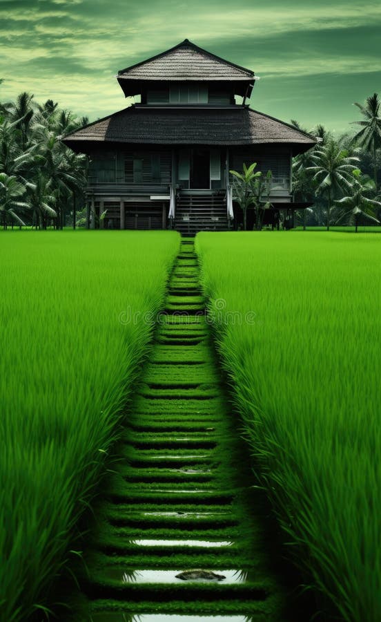 Paddy Field House Stock Illustrations – 617 Paddy Field House Stock ...