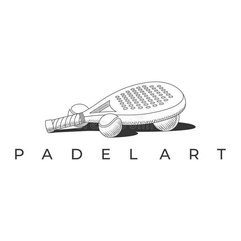 Padel art stock illustration. Illustration of line, vector - 363808035