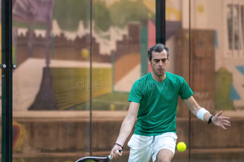 Padel Athlete during Intense Rally Great Visual for Online and Print ...