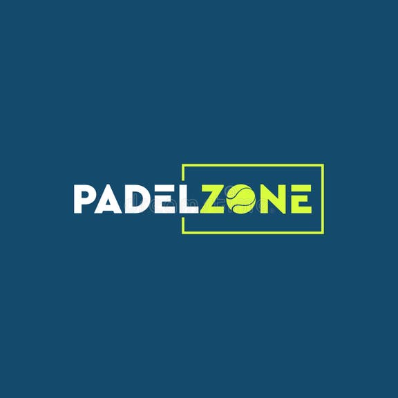 Padel Ball Icon Padel Zone on Minimalist Padel Court Line, Stock ...