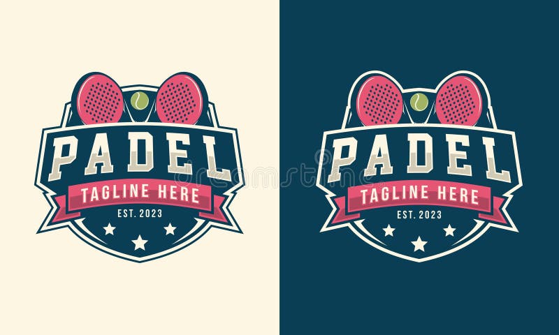 Padel Logo Badge Emblem . Emblem Collection Vector Illustration Stock ...