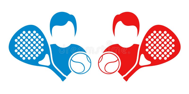 Padel match illustration stock vector. Illustration of paddle - 240481744