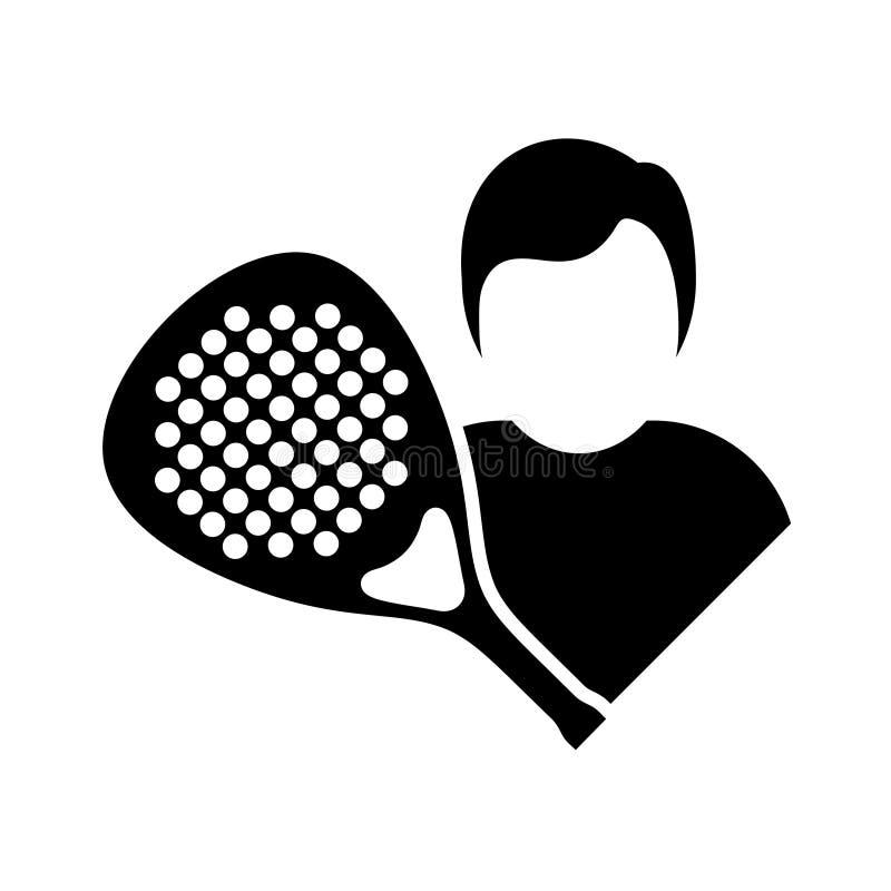 Padel player symbol stock vector. Illustration of tournament - 127254429
