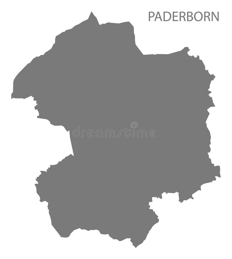 Paderborn Grey County Map of North Rhine-Westphalia DE Stock Vector ...