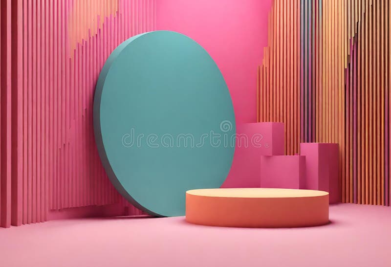 Padestal Podium Stage 3D Render Illustration Minimalistic Abstract ...