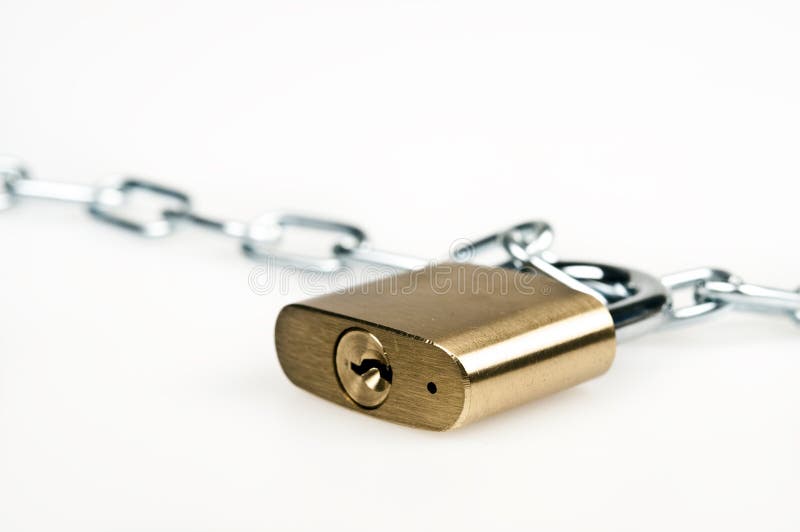 Padlock stock photo. Image of link, close, strong, gold - 21215032