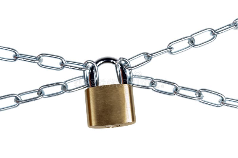 Security Lock Burglary Chains Broken Padlock Stock Image - Image of ...