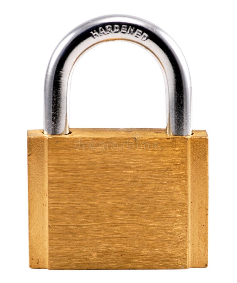 Padlock stock photo. Image of single, close, retro, steel - 4579328