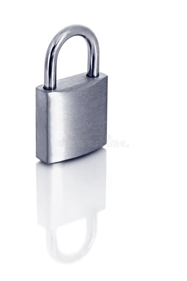 Silver Padlock stock photo. Image of password, security - 15079106