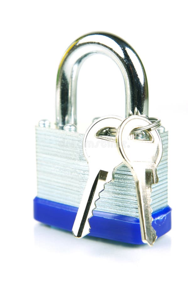 Padlock stock image. Image of white, steel, isolated, locks - 6265499