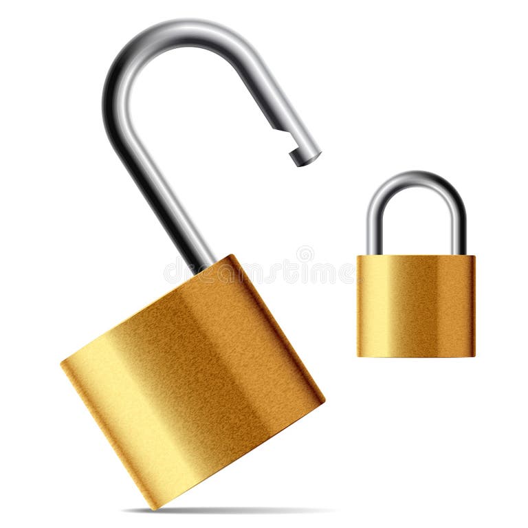 Shiny Gold Padlock Stock Illustrations – 1,778 Shiny Gold Padlock Stock ...