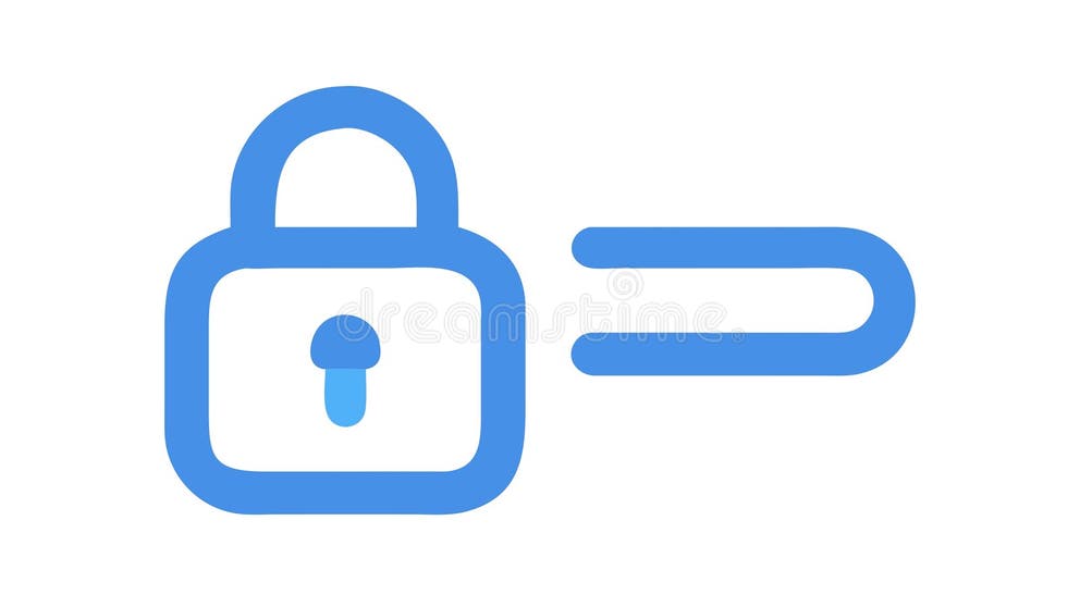 Padlock with Arrow, Representing Secure Login or Access Connection, Vector Design Generative AI ...