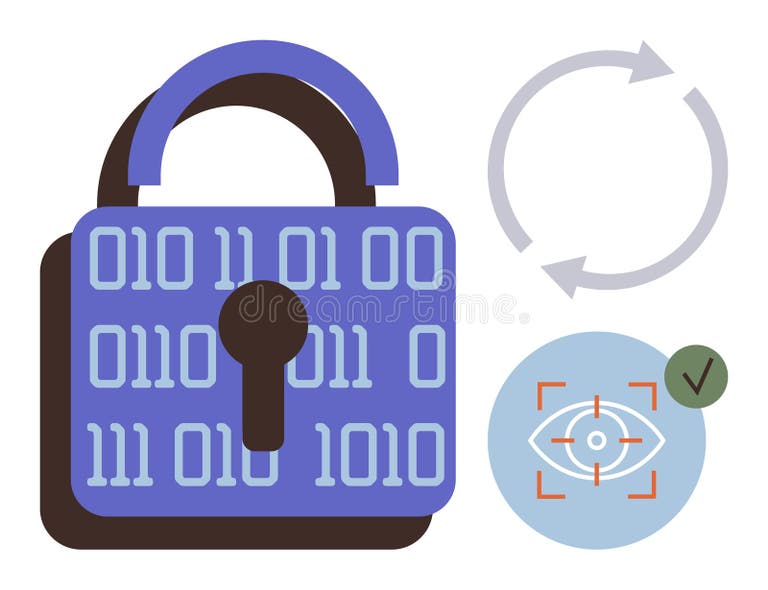 Padlock Eye Scan Stock Illustrations – 2,938 Padlock Eye Scan Stock ...
