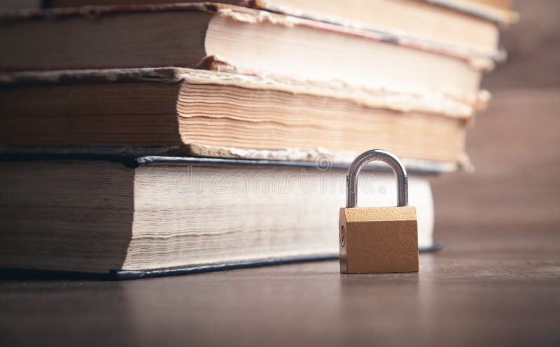 Padlock and Book. Information Security Stock Image - Image of education ...