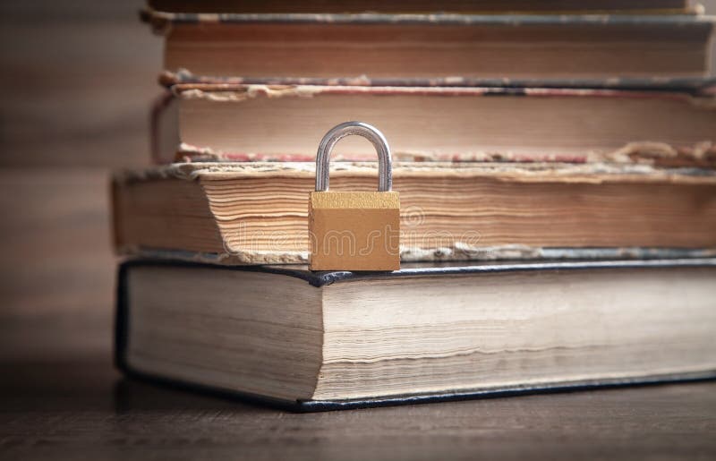 Padlock and Book. Information Security Stock Image - Image of education ...