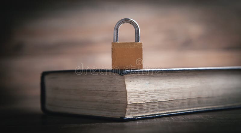 Padlock and Book. Information Security Stock Image - Image of education ...