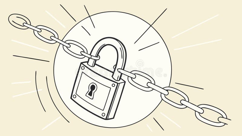 Padlock with Broken Chain, Freedom and Liberation, Vector Design ...