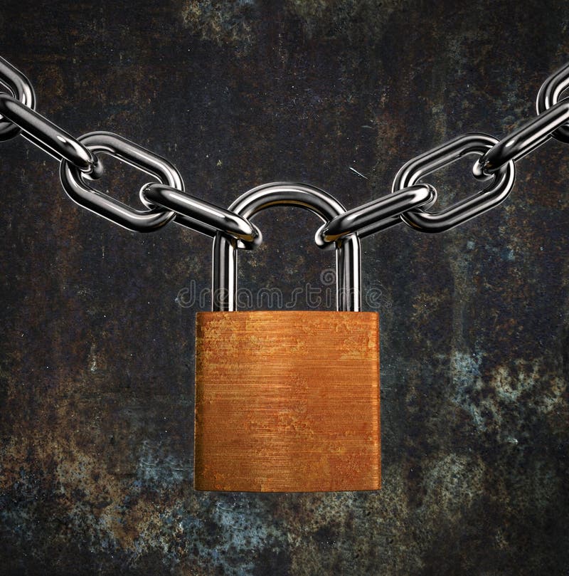 Security Lock Burglary Chains Broken Padlock Stock Image - Image of ...