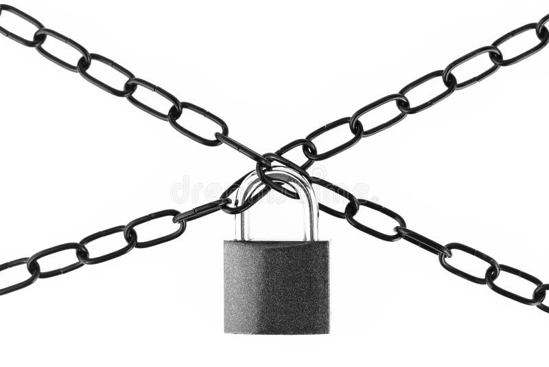 Padlock and chain stock image. Image of stability, padlock - 24190633