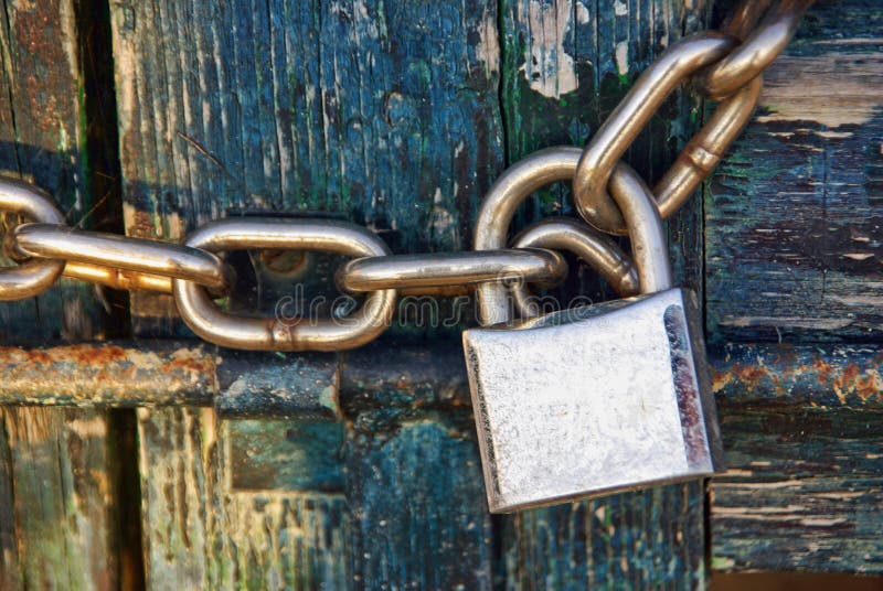 Security Lock Burglary Chains Broken Padlock Stock Image - Image of ...
