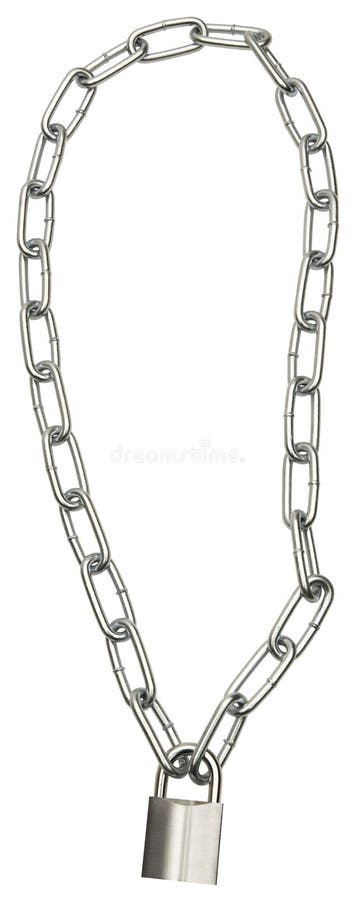 Padlock and chain stock image. Image of chain, isolated - 18059623