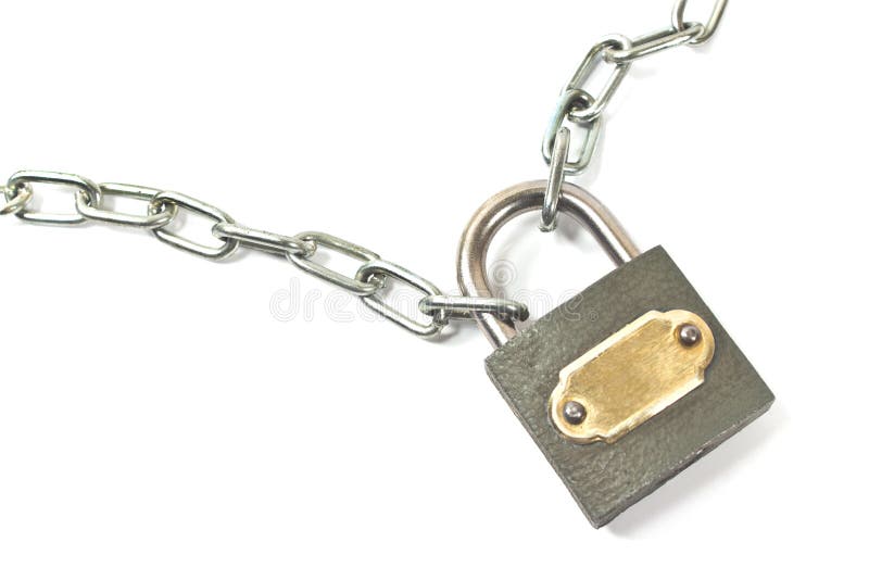 Padlock and chain stock photo. Image of steel, lock, system - 47702918
