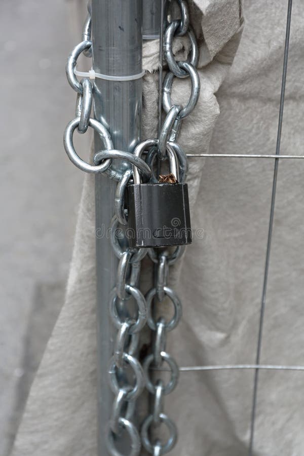 Padlock and Chain stock photo. Image of chain, exterior - 104840534