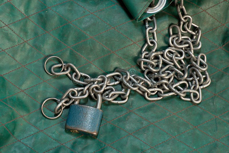 Padlock with chain stock photo. Image of secured, padlocked - 33837894