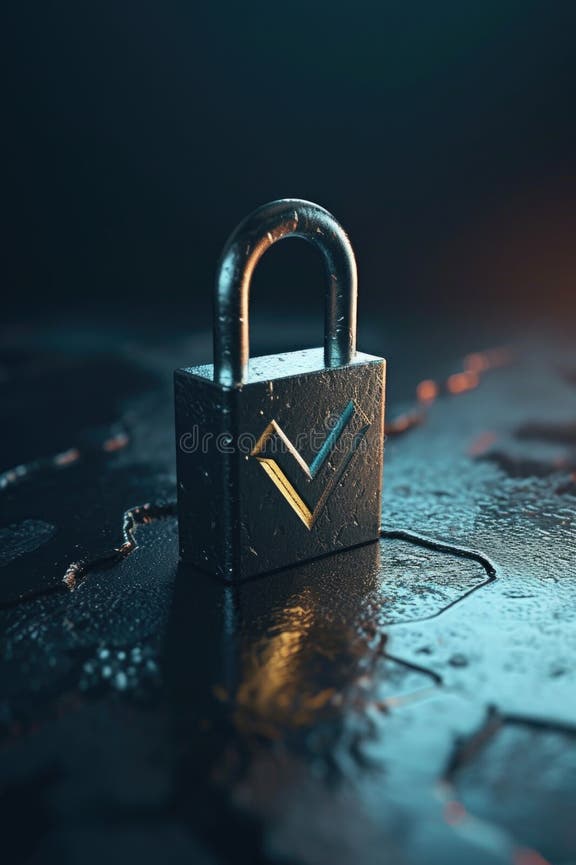 A Padlock with a Chain Wrapped Around it. Suitable for Security ...