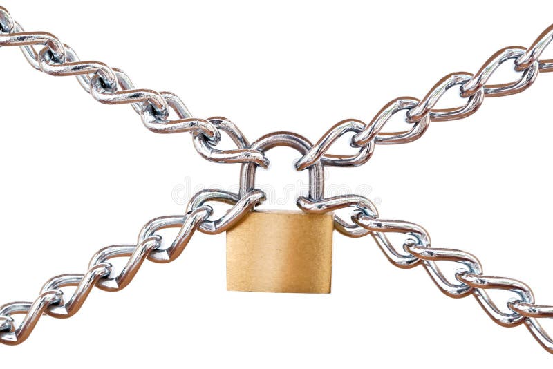 Chains Crossing Close stock image. Image of secured, limited - 28935425