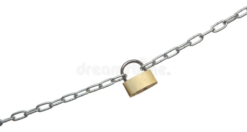 Lock and Chains stock photo. Image of gold, link, metal - 9354594
