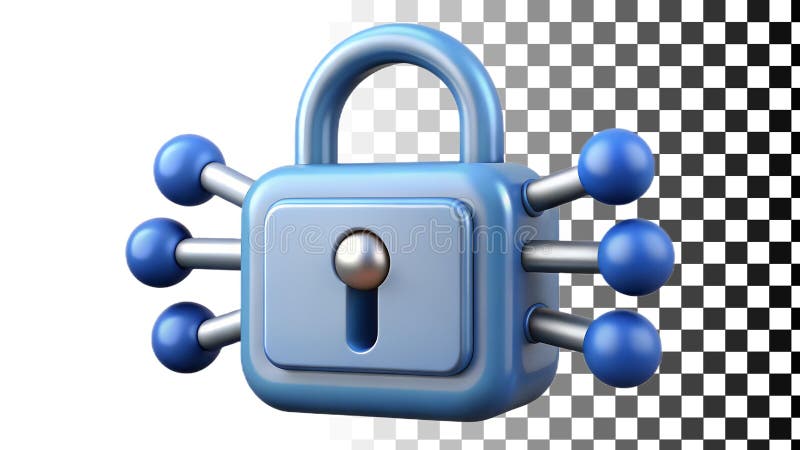 Padlock with Circuits, Digital Lock, Cyber Security, Secure Lock, Tech ...