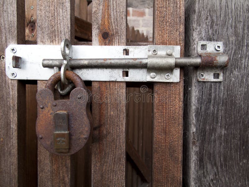 Padlock clasp and hasp stock photo. Image of fence, residential - 112314520