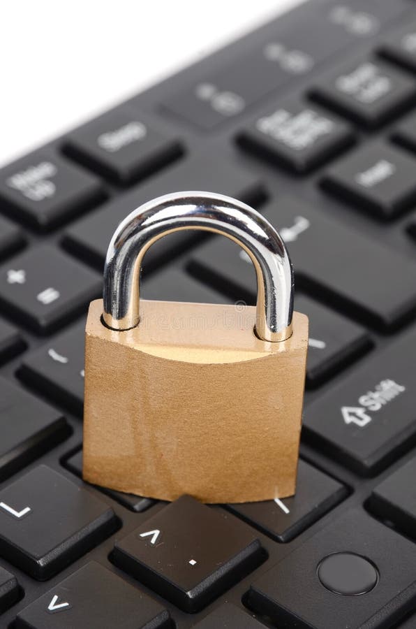 Padlock on Computer Keyboard. Network Security, Data Security and ...