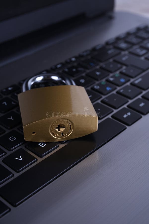 Padlock on Computer Keyboard. Internet Data Privacy Information ...